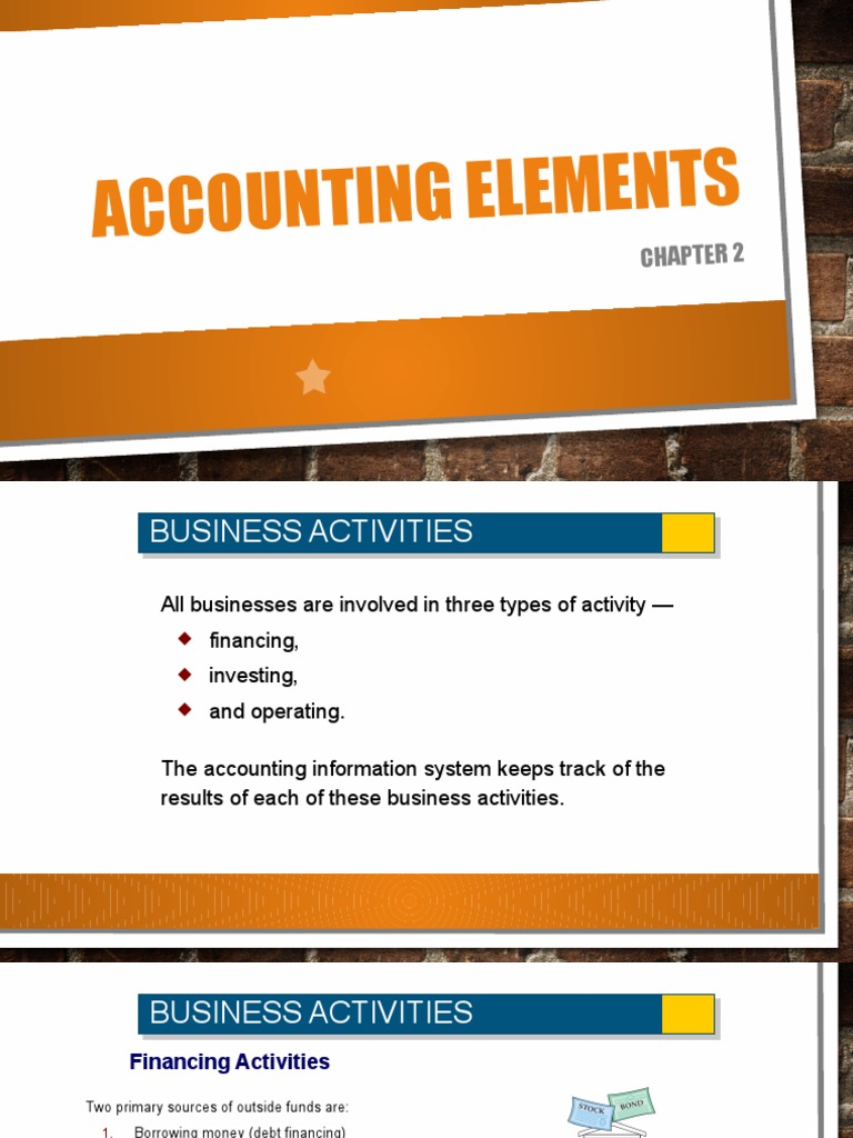 Chapter 2 Accounting Elements | Download Free PDF | Equity (Finance ...