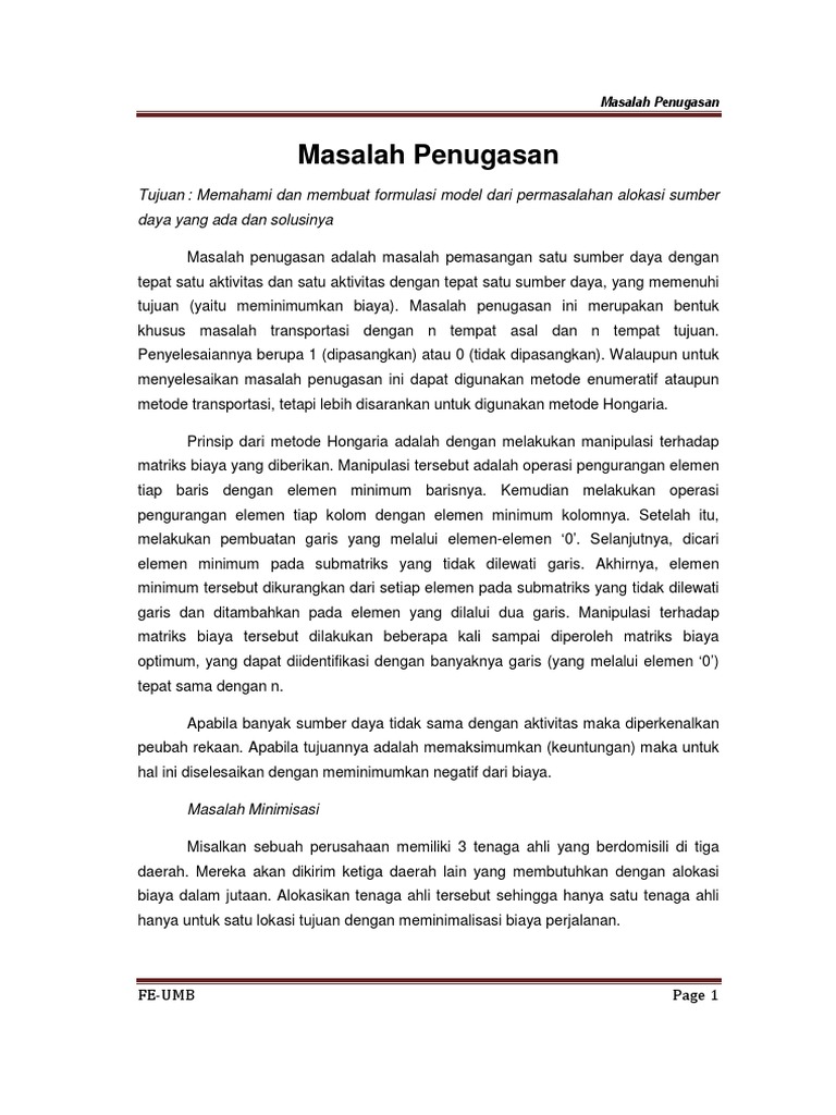 Materi Penugasan | PDF
