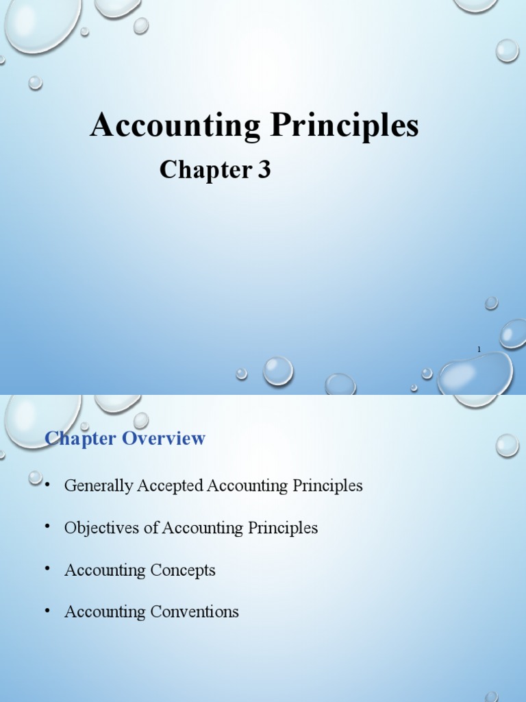Chapter 3 - Accounting Principles | PDF | Going Concern | Accounting