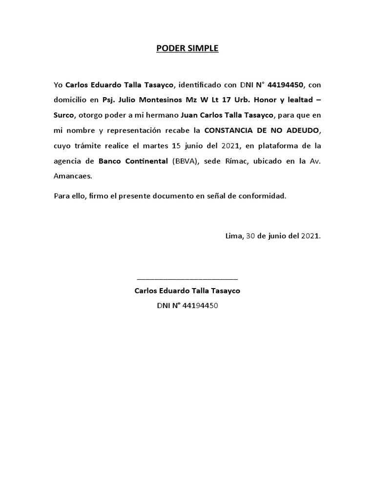 Poder Simple | PDF | Derecho