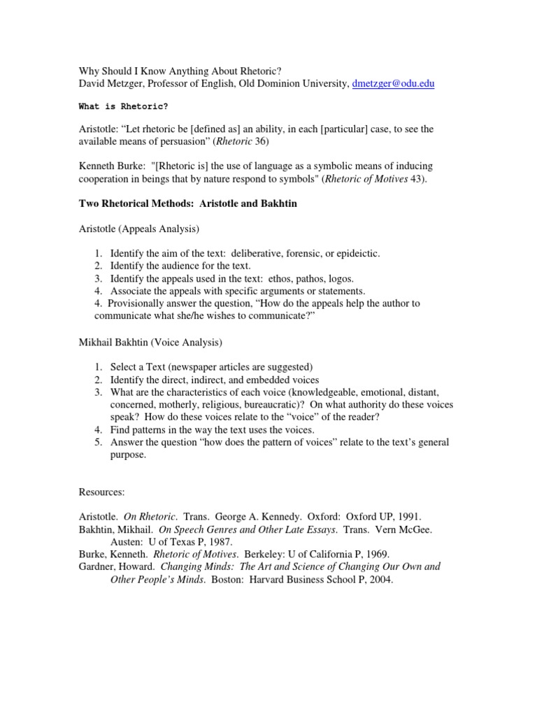 James Duane - Rhetoric (Notes Based On His Video Presentation) | PDF ...