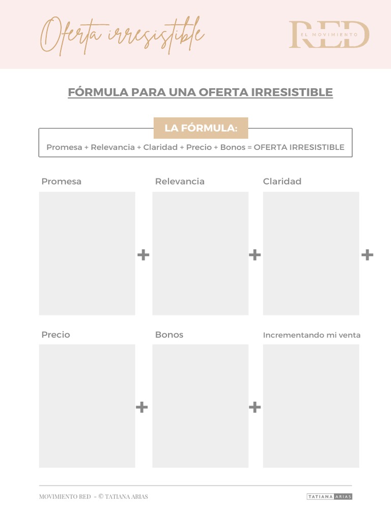 F Rmula Oferta Irresistible | PDF