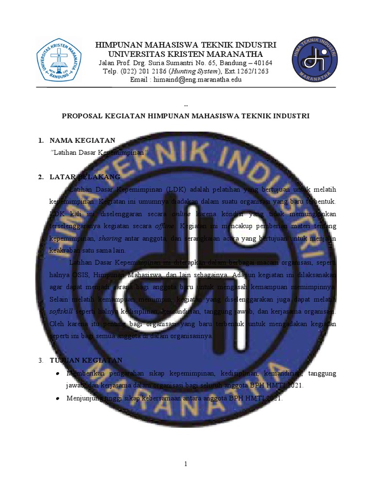 Proposal Ldk Hmti 2021 Online Pdf