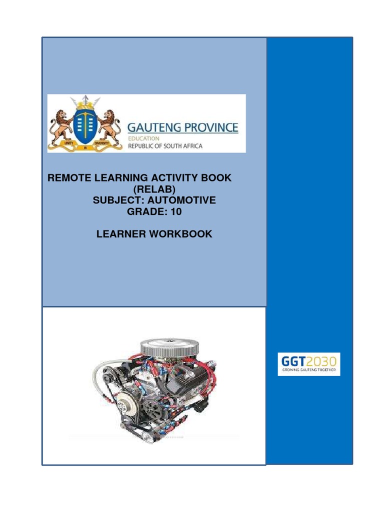 Auto GR 10 RELAB HOMEWORK ACTVITIES LEARNERS | PDF | Internal ...