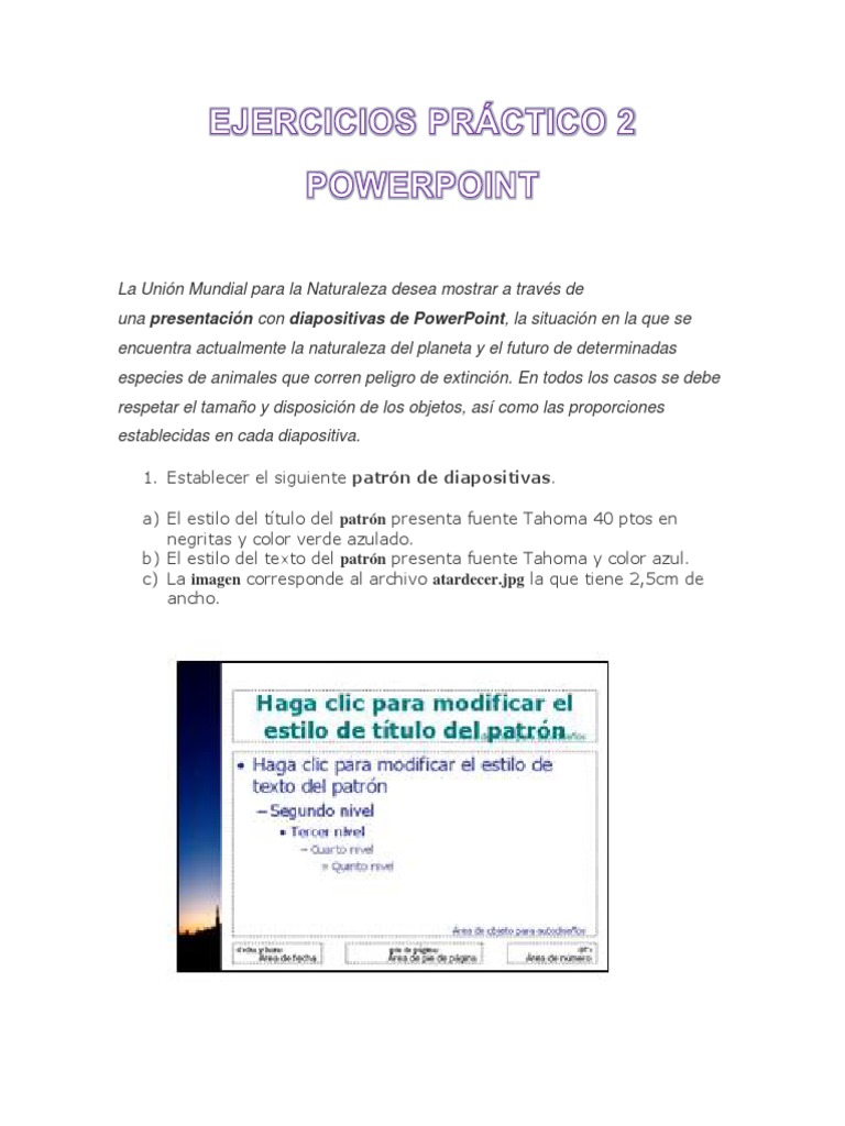 Ejercicios Práctico 2 Powerpoint | PDF