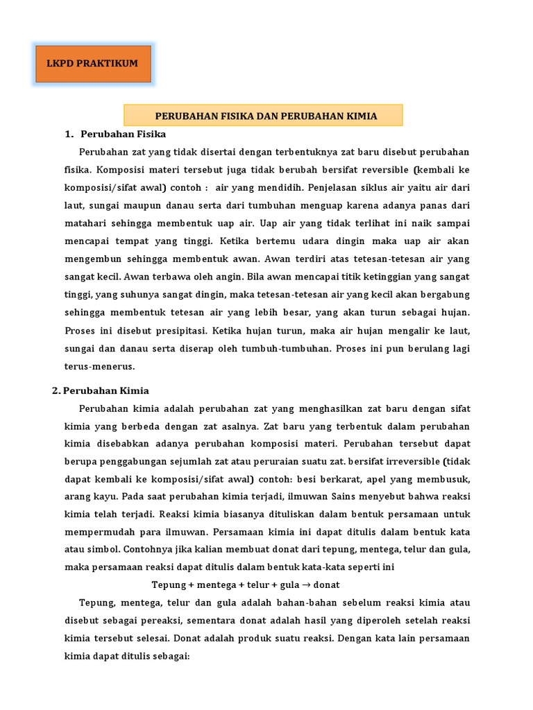 2a. Lampiran LKPD Dan Materi Ajar Modul 2 Ipa Kelas 7 Kurmer | PDF