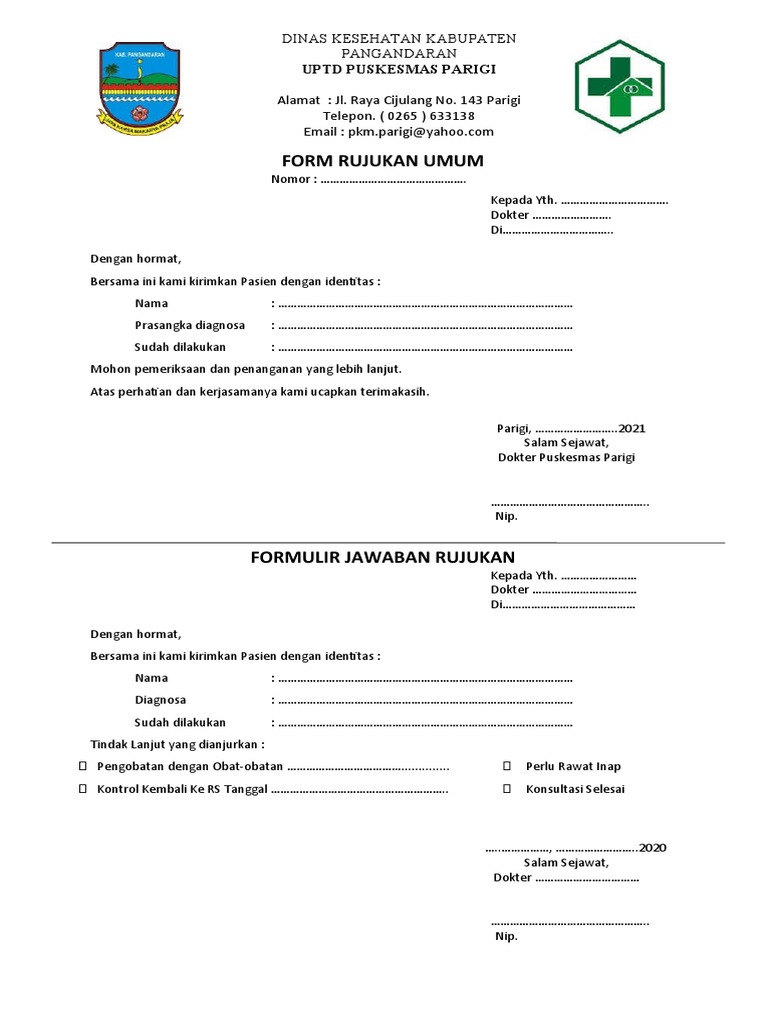Form Rujukan Umum | PDF | Pengembangan Diri | Kesehatan Holistik