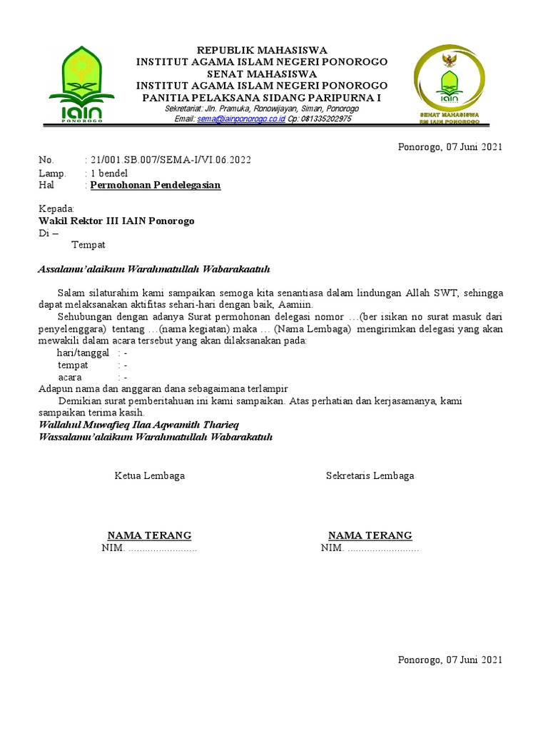 Template proposal perjalanan dinas | PDF