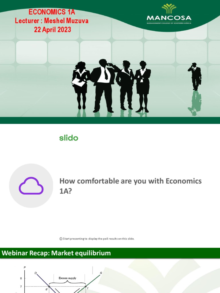 Webinar 4 Economics 1A 22 April 2023 | Descargar gratis PDF | Economic ...