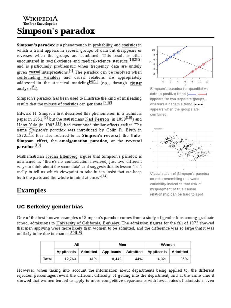 Simpson's Paradox | PDF | Statistics