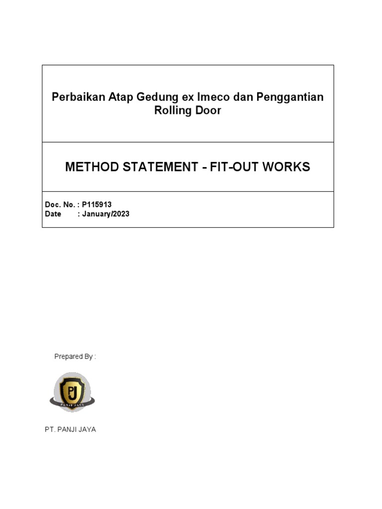 Perbaikan Atap & Rolling Door | PDF