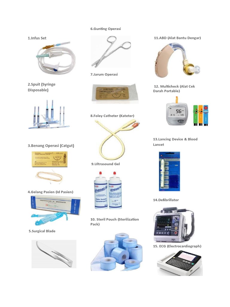 100 Gambar Alat Kesehatan | PDF | Medical Equipment | Equipment