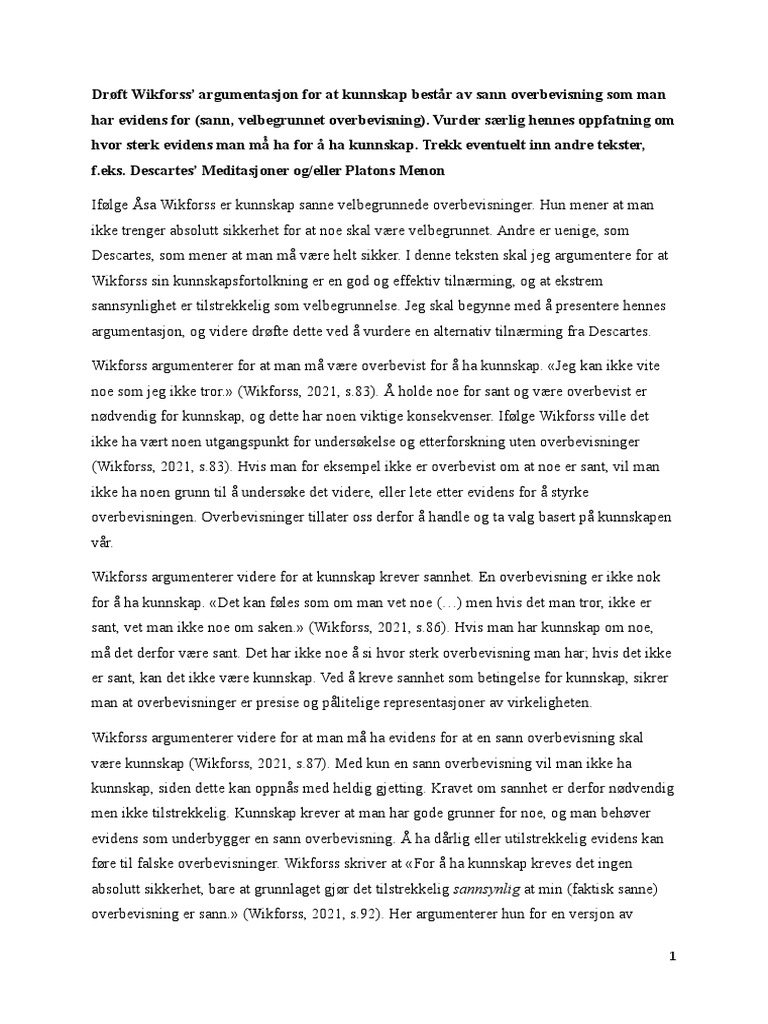 Argumenterende Tekst | PDF