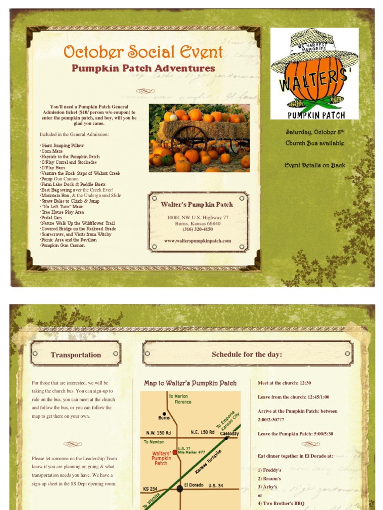 October Pumpkin Patch Adventure Event | PDF