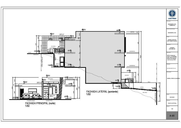 A-05 Fachada Principal y Lateral | PDF