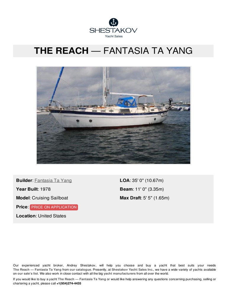 The Reach-Fantasia Ta Yang-English | PDF | Yacht | Watercraft