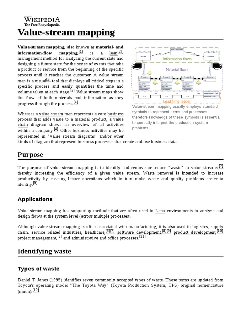 Value-Stream Mapping | PDF | Inventory | Supply Chain Management