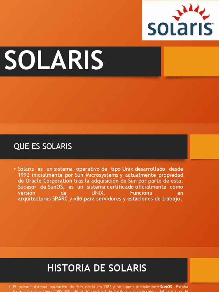 Solaris | PDF | Software libre | Arquitectura de Computadores