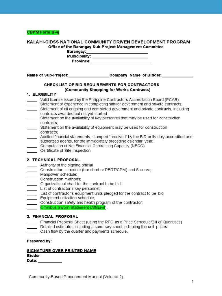 Community Based Procurement Manual Vol.2 (1) - Extracted | Download Free PDF | Procurement | Receipt