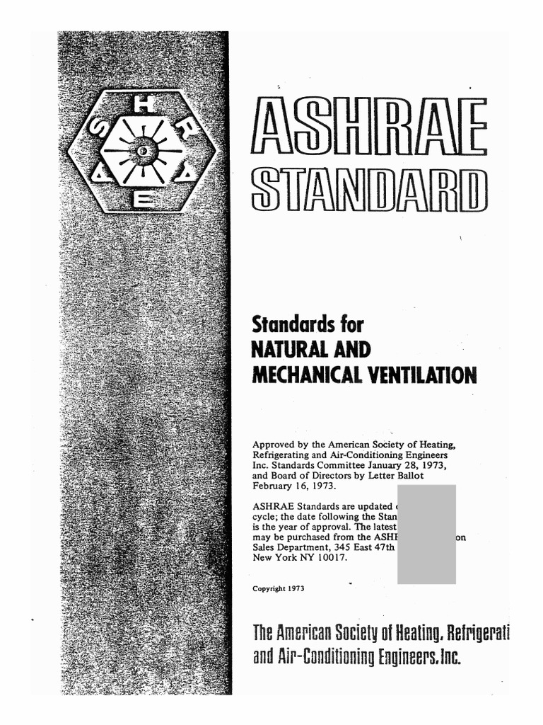 Ashrae 62-73 | PDF | Ventilation (Architecture) | Textiles