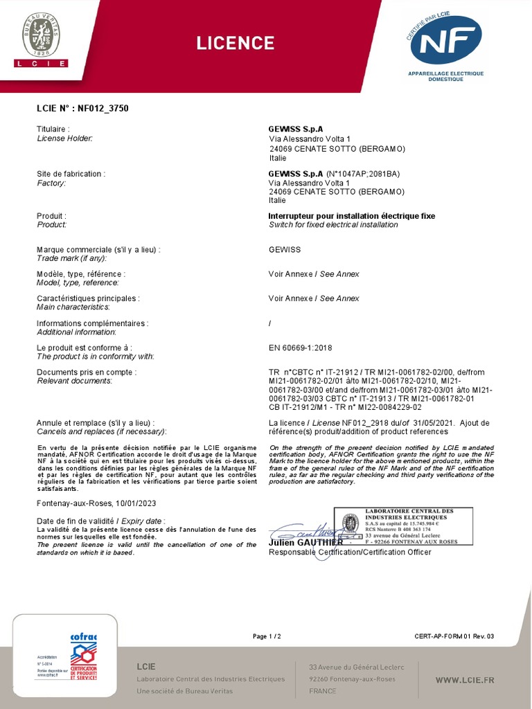 Licenta Gewiss | PDF