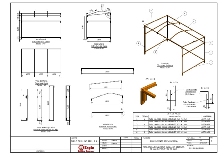 Estructura Desarmable Carpa Aditivos | PDF