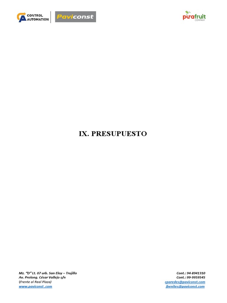 Presupuesto de Obras Civiles Trujillo | PDF | Bienes raíces | Elementos arquitectónicos