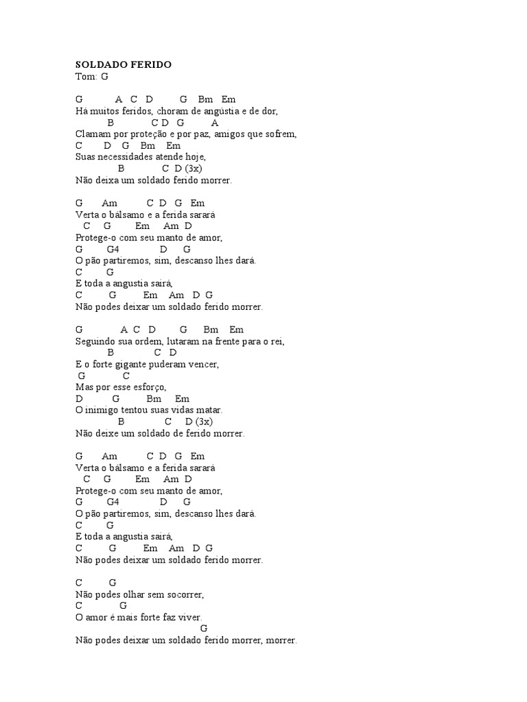 Cifra Violão - Soldado Ferido | PDF