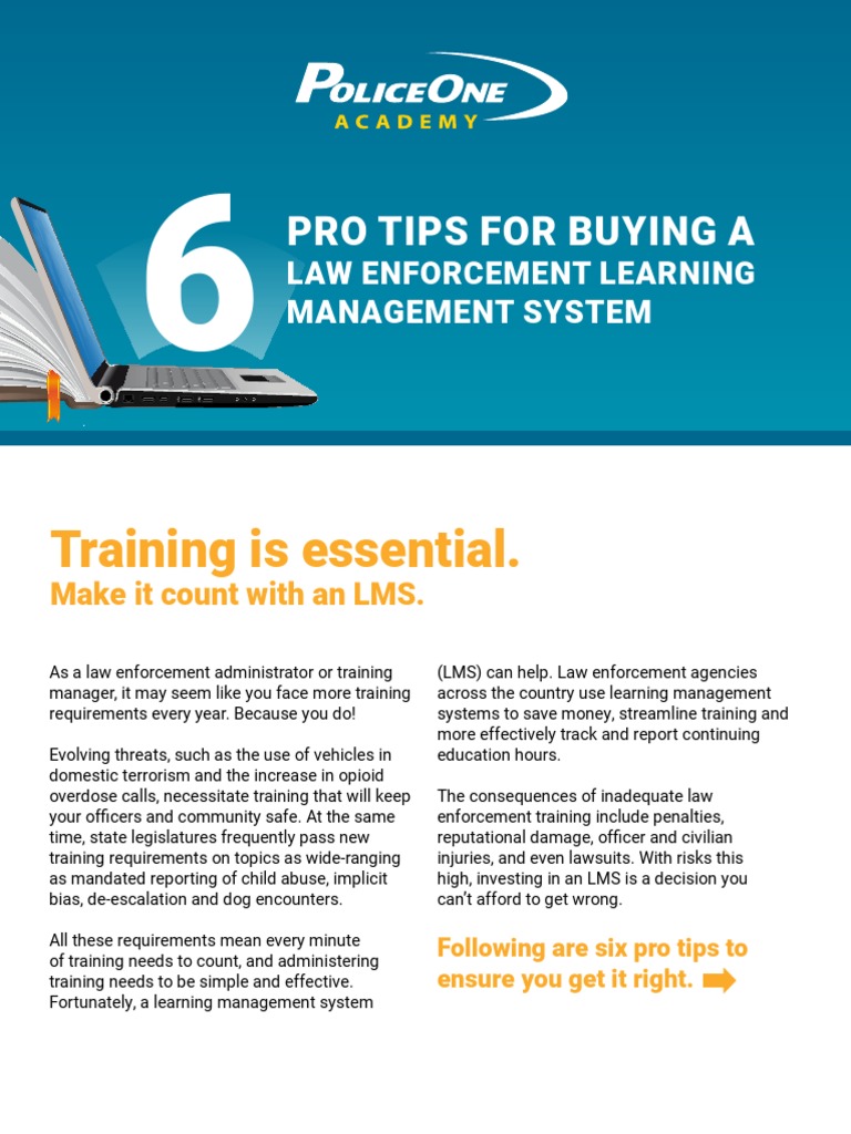Lexipol White Paper 6 Pro Tips For Buying A Law Enforcement LMS | PDF ...