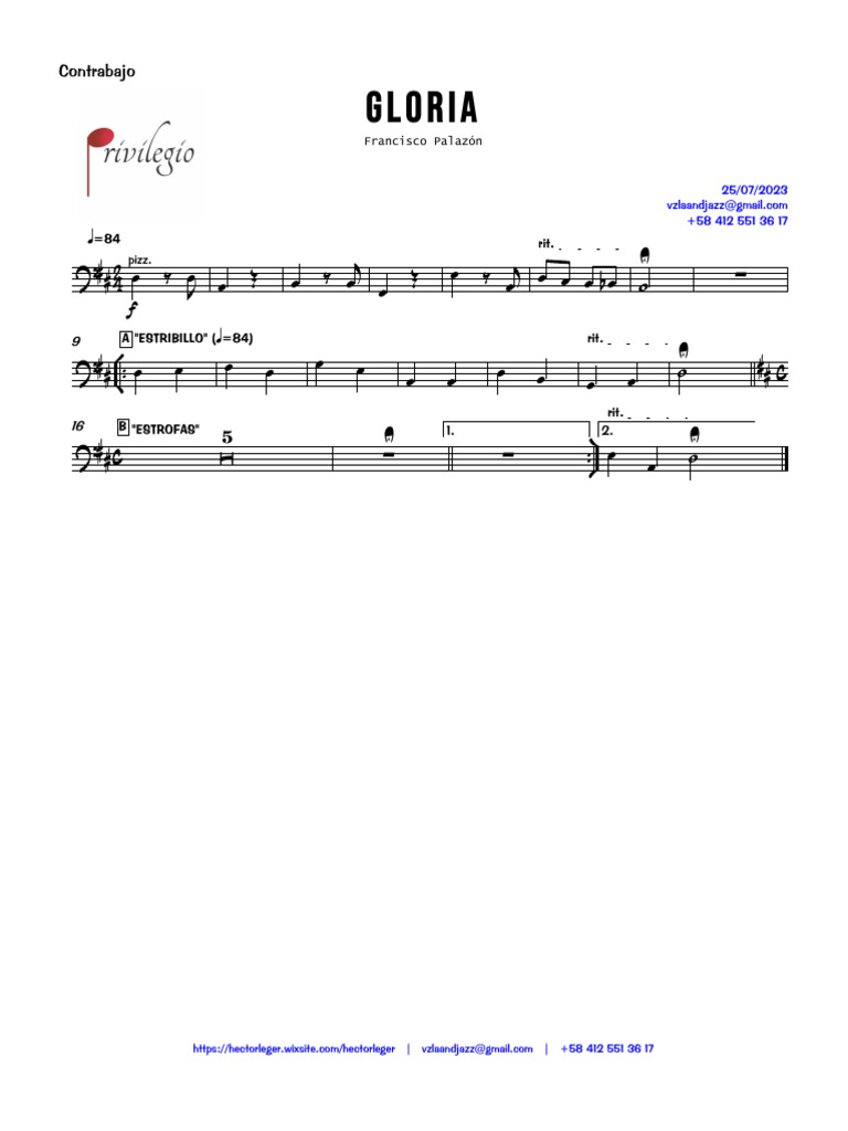 GLORIA - Francisco Palazón | PDF