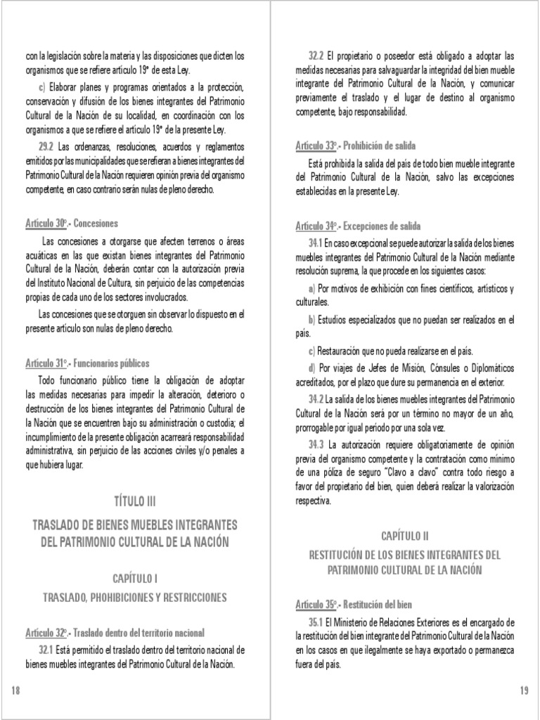 00 Ley - 28296 Patrimonio - Cultural - Resalt 10 12 | PDF | Impuestos ...