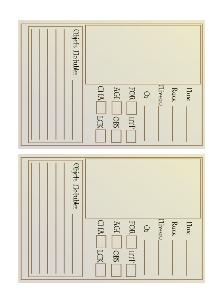 Fiche Perso Impr x3 | PDF