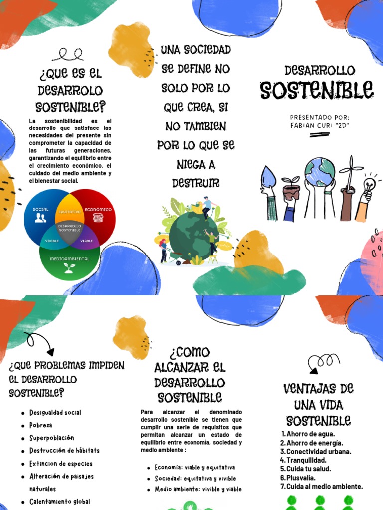 Folleto Tríptico Desarrollo Sostenible | PDF