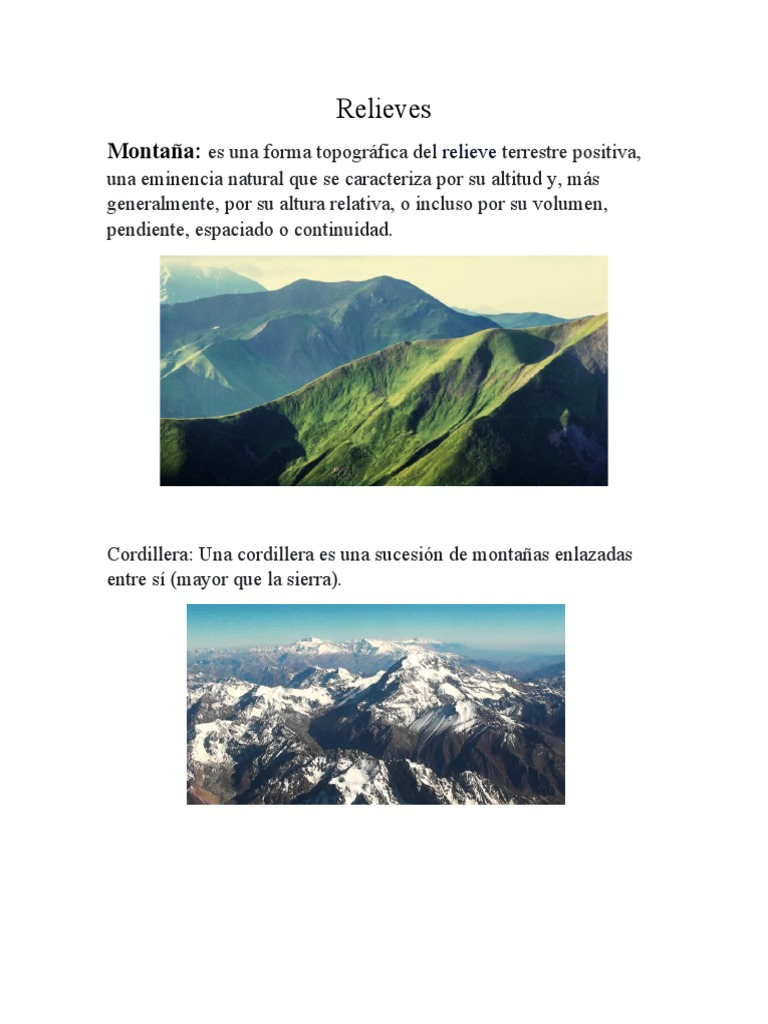 Formas del Relieve Terrestre | PDF