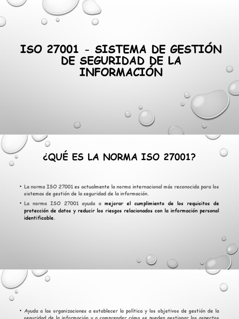 ISO 27001 - Sistema de Gestión de Seguridad | PDF | Seguridad de información | Tecnologías de la ...