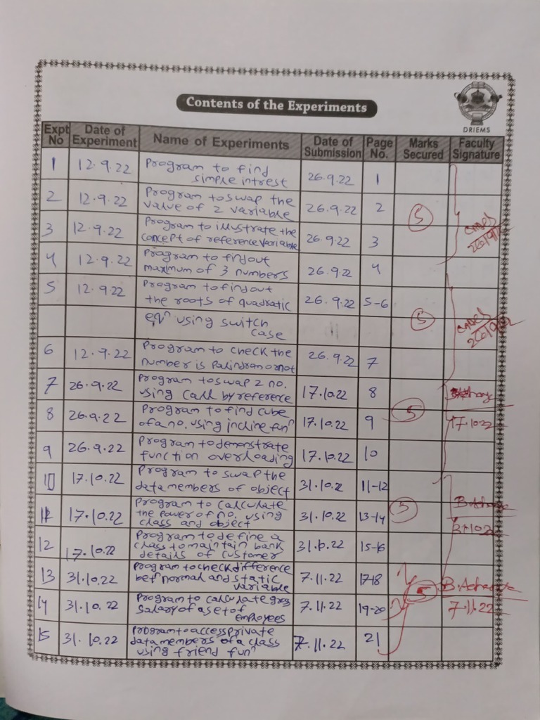 Oops Lab Record | PDF