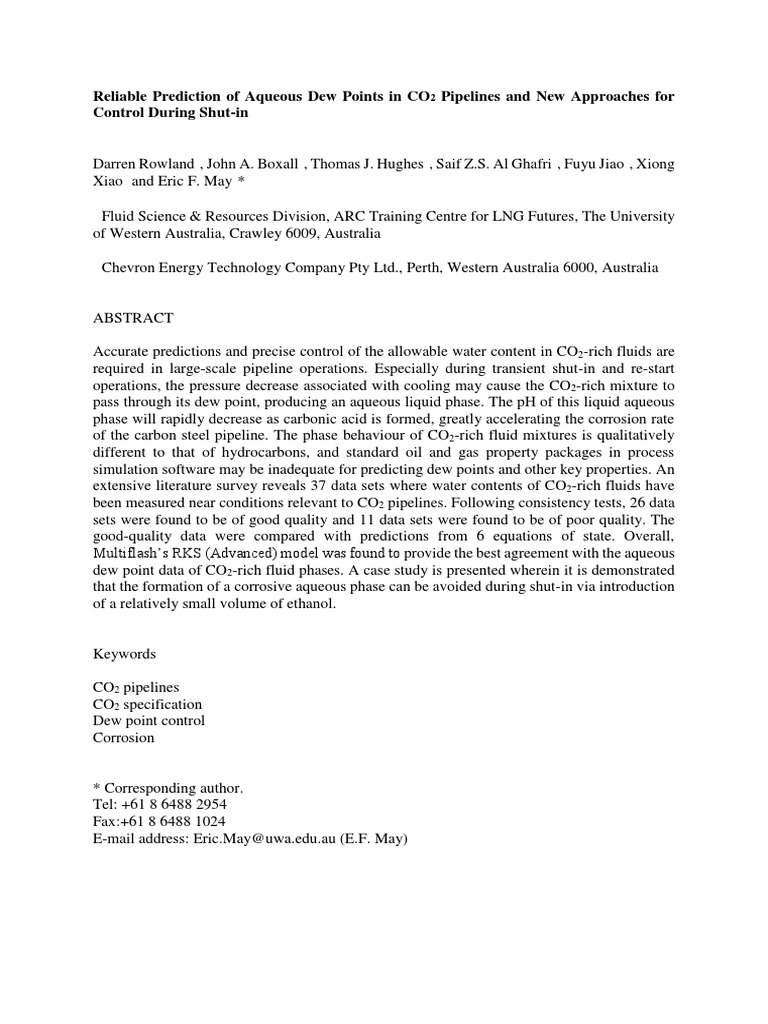 Co2 Water Content Thermo | PDF | Solubility | Carbon Dioxide