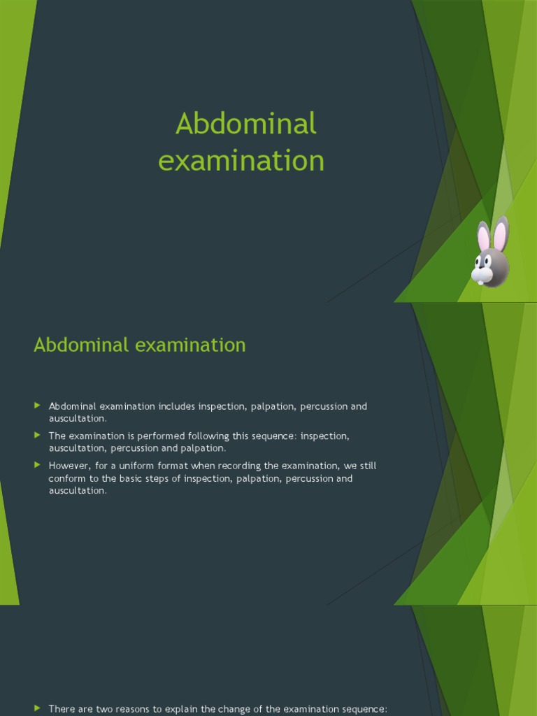 Abdominal Examination | PDF | Abdomen | Gastroenterology