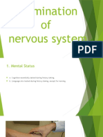 CNS Examination | PDF | Neurology | Senses