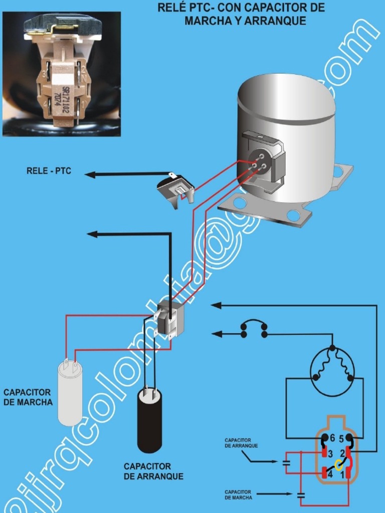 Relay PTC Con Cap de Marcha y Arranque de Compresor | PDF