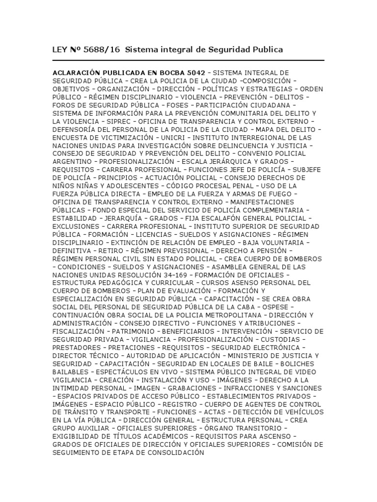 Sistema de Seguridad Pública CABA | PDF | Policía | Buenos Aires