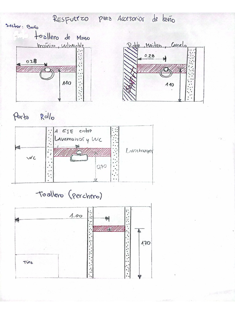 Refuerzos Accesorios Baño | PDF