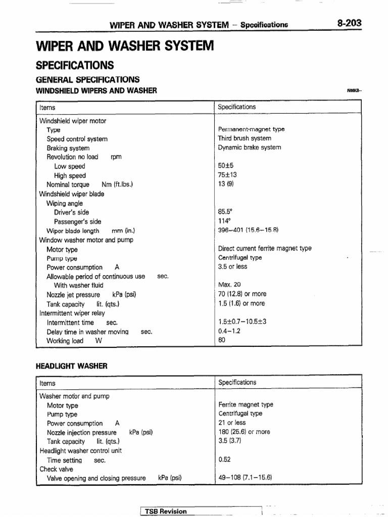Wiper Washer System | PDF | Relay | Switch