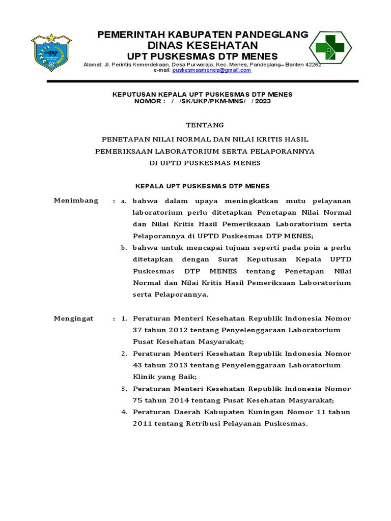 SK Nilai Normal Laboratorium | PDF | Pengembangan Diri | Kesehatan Holistik