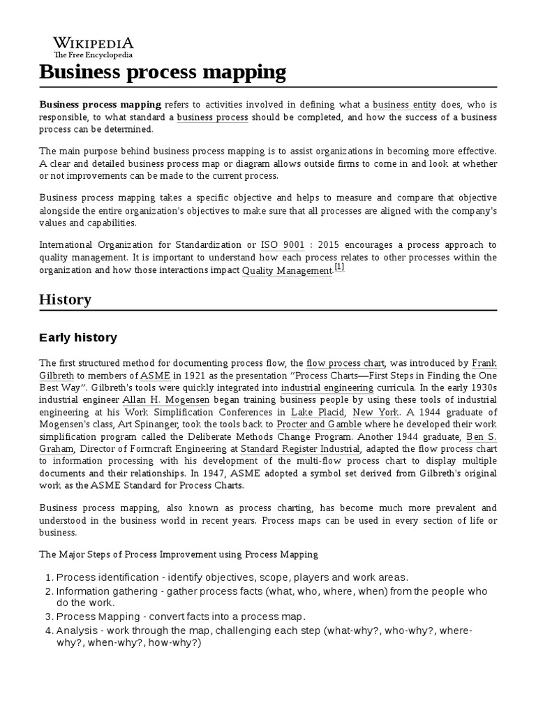 Business Process Mapping | PDF | Business | Information Technology ...