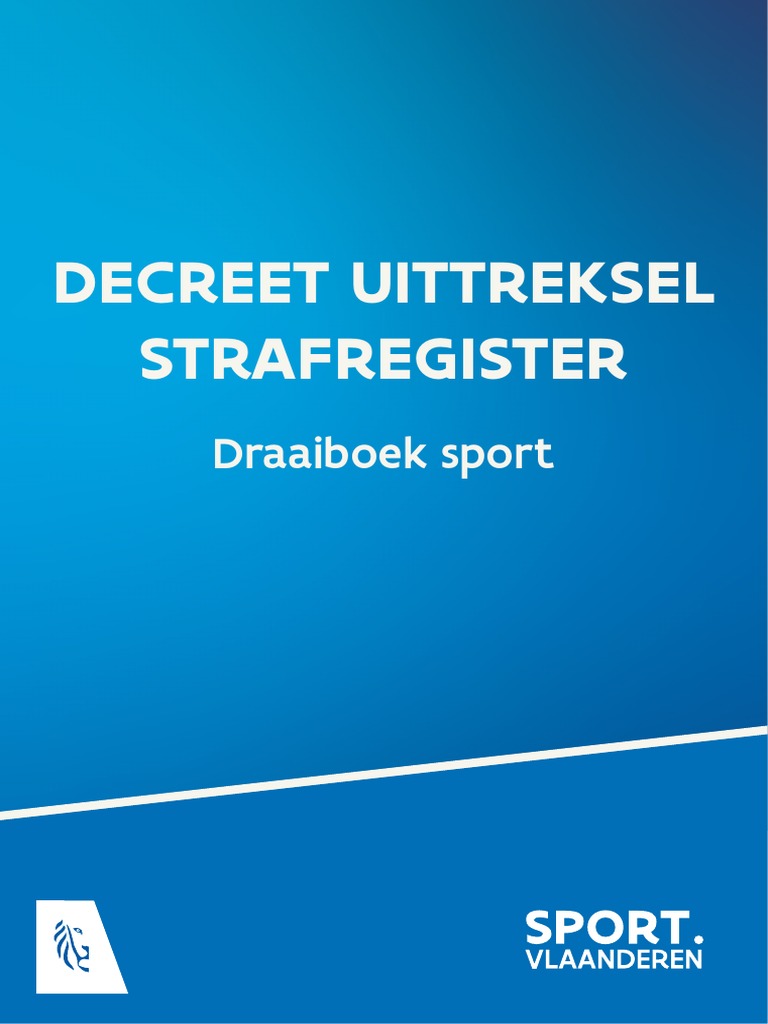 Decreet Uittreksel Strafregister: Draaiboek Sport | PDF