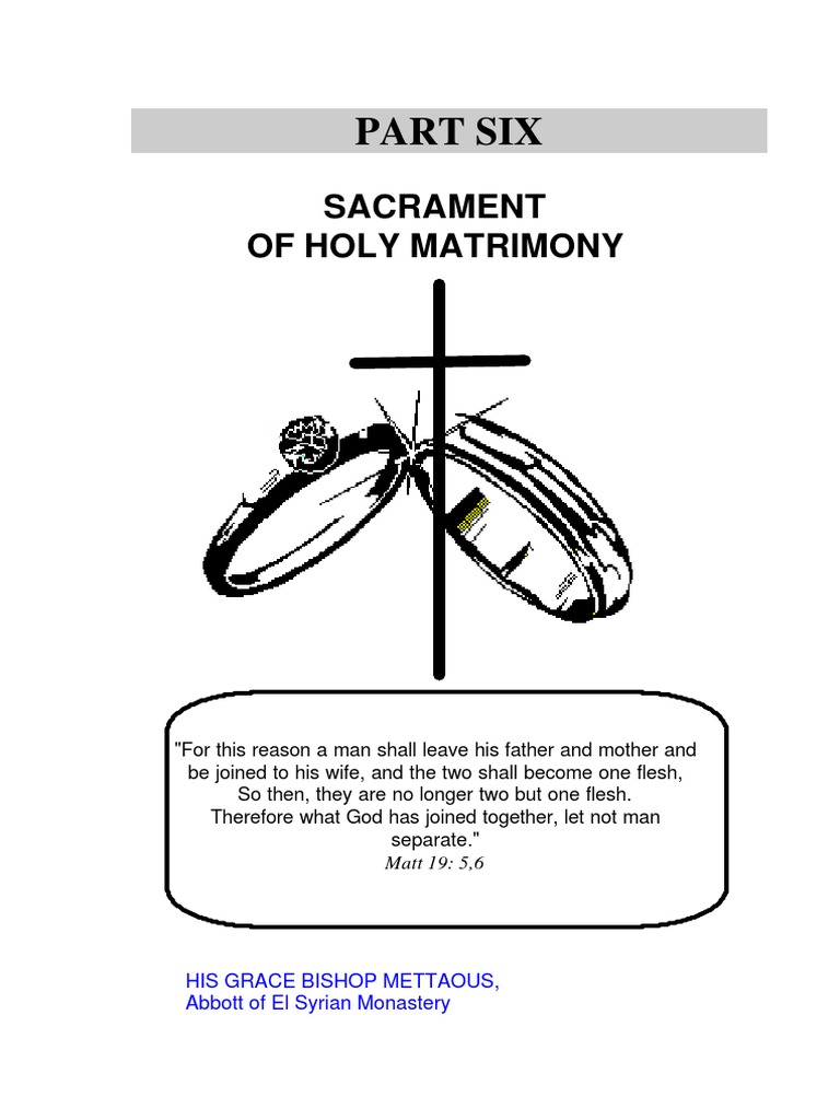 SACRAMENT OF HOLY MATRIMONY - HG Bishop Mettaous | PDF | Engagement ...