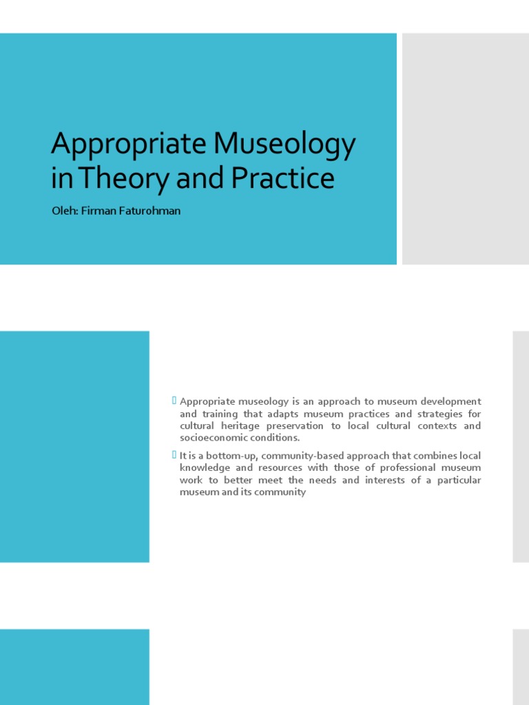 Appropriate Museology in Theory and Practice | PDF | Museology | Museum