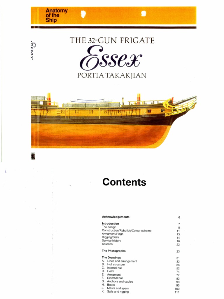 Anatomy of the 32-Gun Frigate Essex | PDF | Water Transport | Watercraft