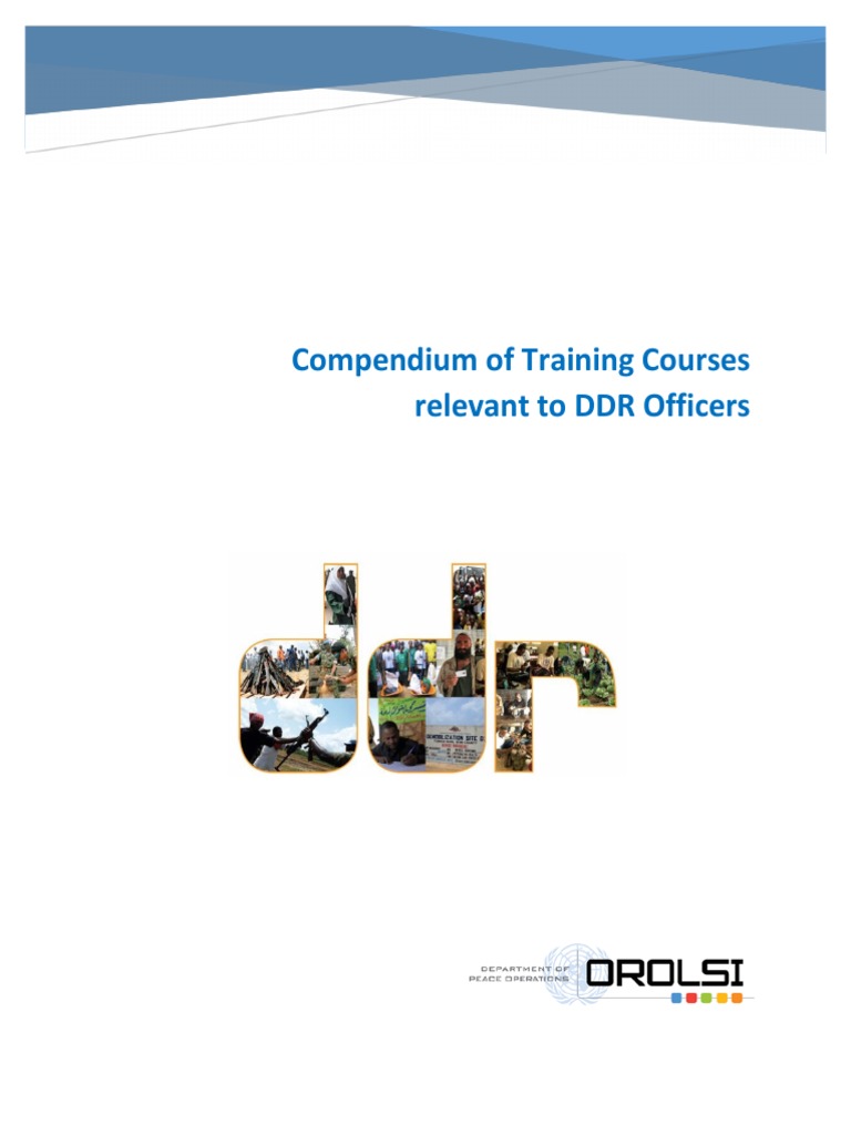 DDR Training Compendium 2021 | PDF | Peacebuilding | United Nations